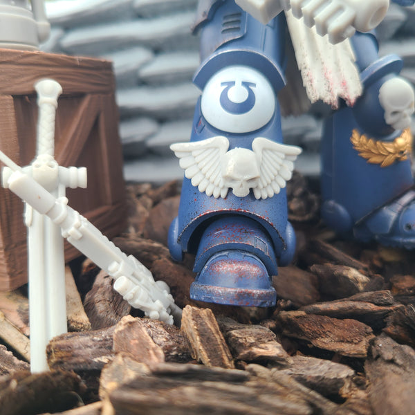 Mortifactors Chapter Shin Guard Decal Skull with Wings Large for JoyTo ...