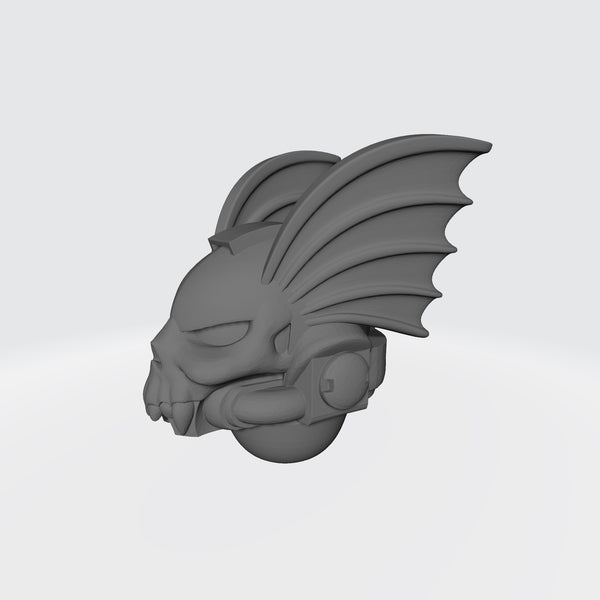 Night Terrors Helmet with Skull and Demon Wings for JoyToy Traitor Mar ...