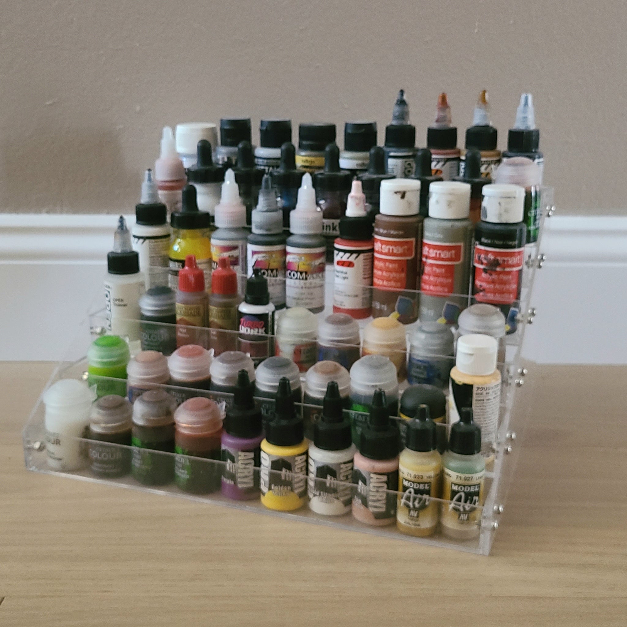 Six 6 Tier Modular Paint Rack - Acrylic Paint Dropper Storage Rack - H ...